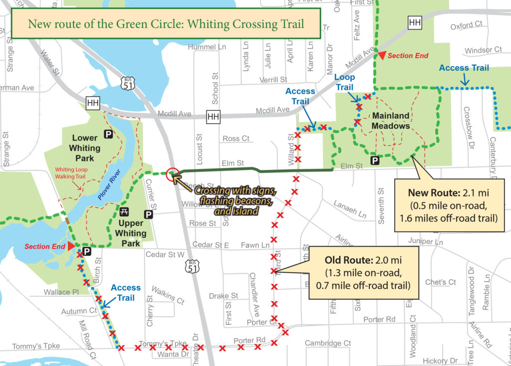 Whiting Crossing Reroute – Green Circle Trail